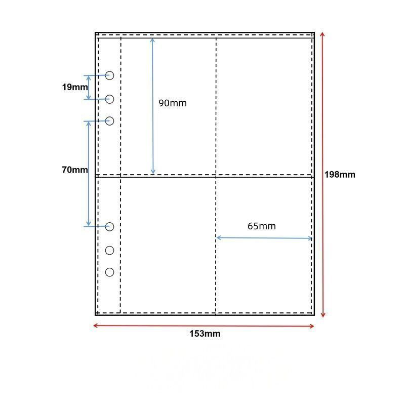 PHOTOCARD HOLDERS BINDER A5 + 20 DOUBLE-SIDED PLASTIC SHEETS WITH 8 PO ...