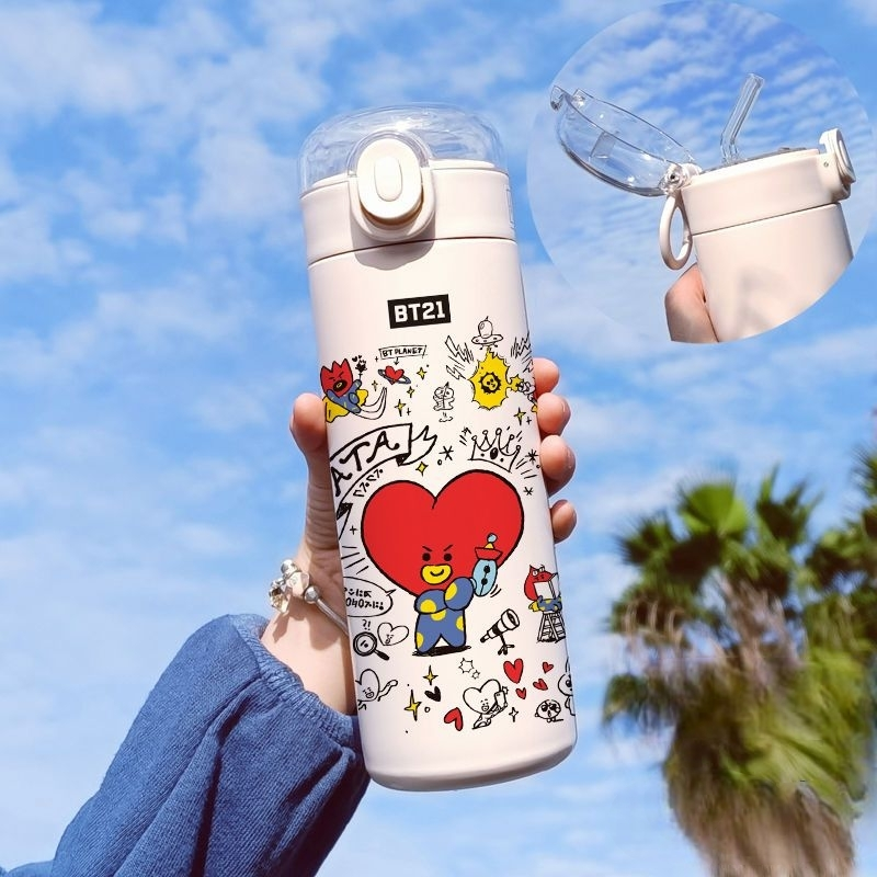 BT21 STAINLESS STEEL THERMAL BOTTLES 420 ML – PLANET STORE